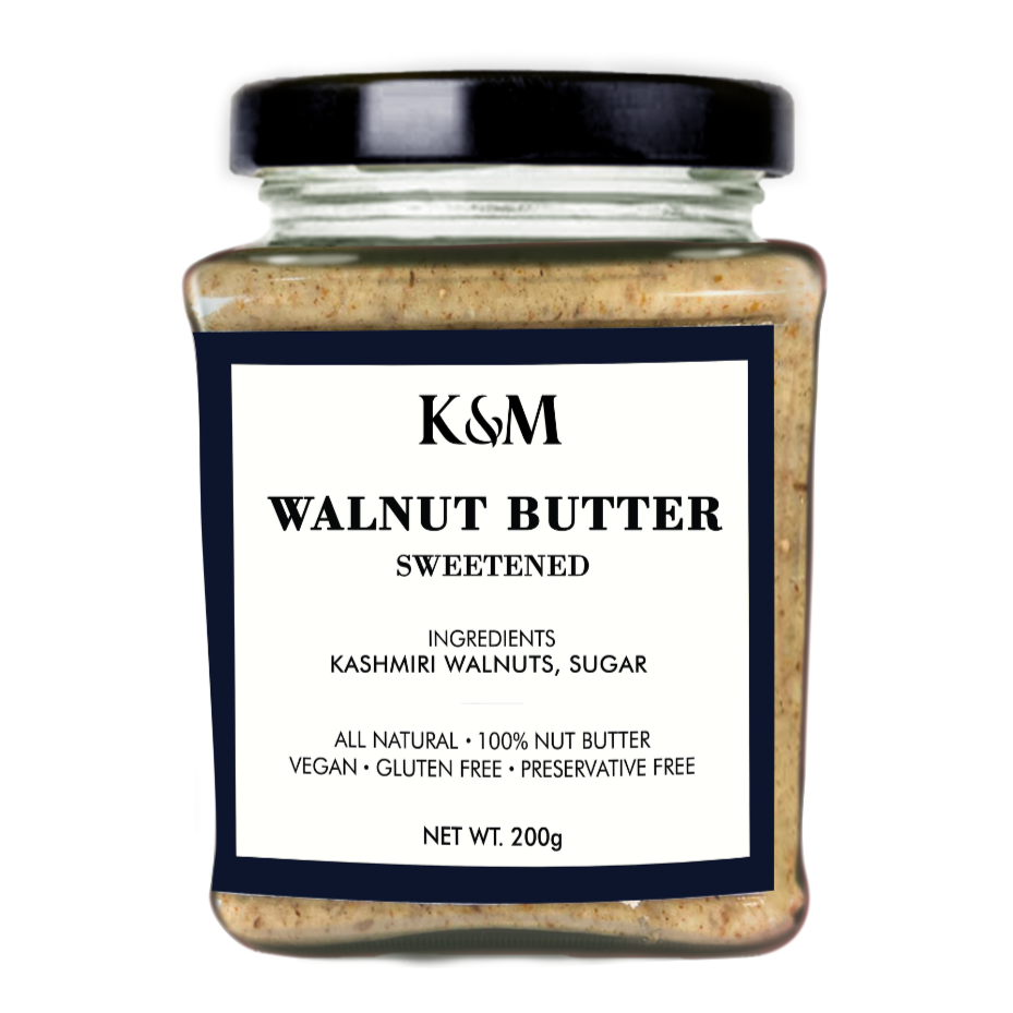 Natural Walnut Butter (Smooth) 200g | Sweetened Nut Butter